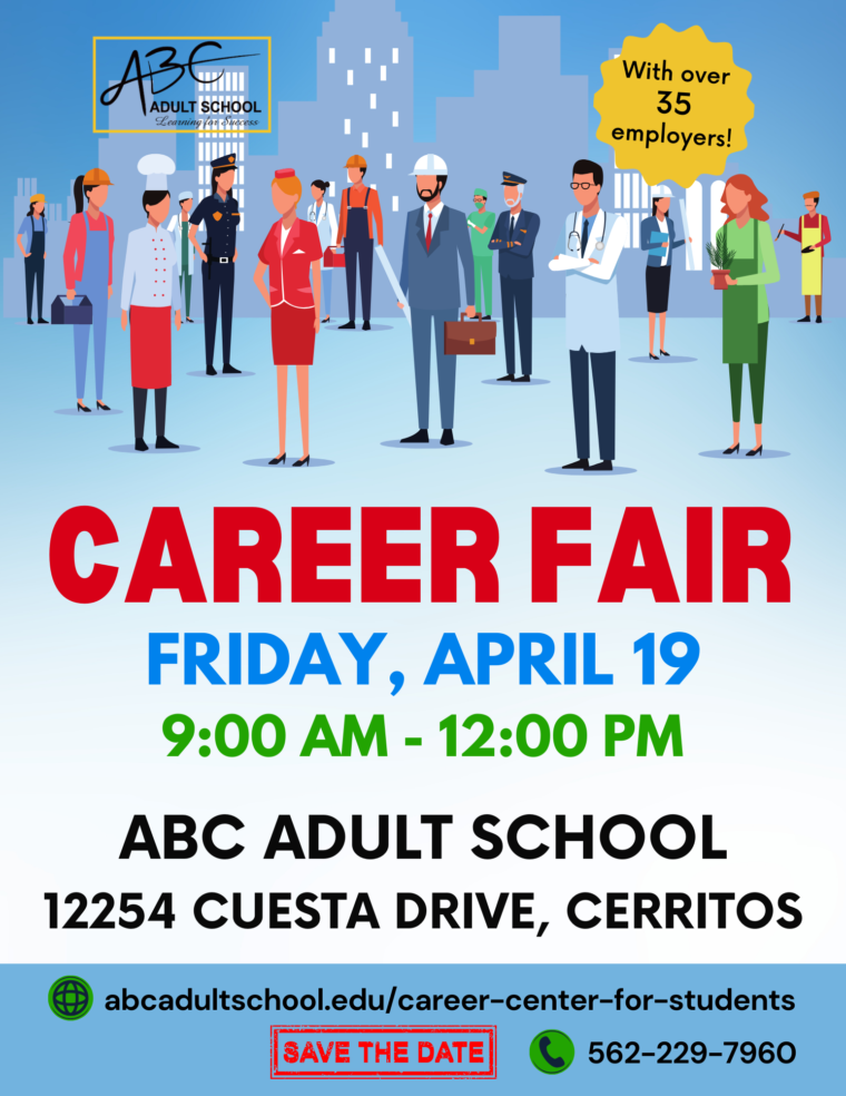Career Fair 2024 flyer (4) - ABC Adult School